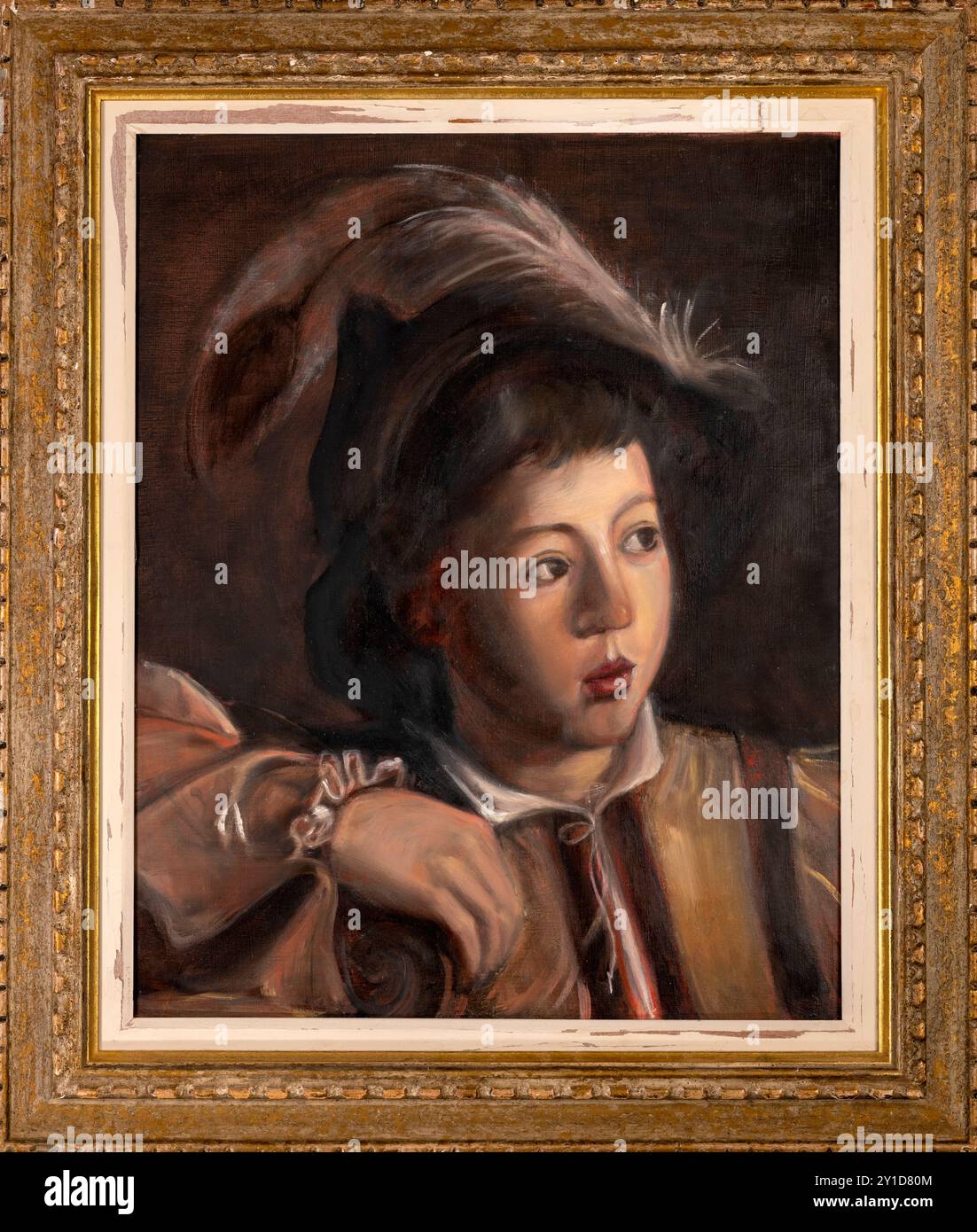 A detailed study of a young boy from "The Calling of St. Matthew ...