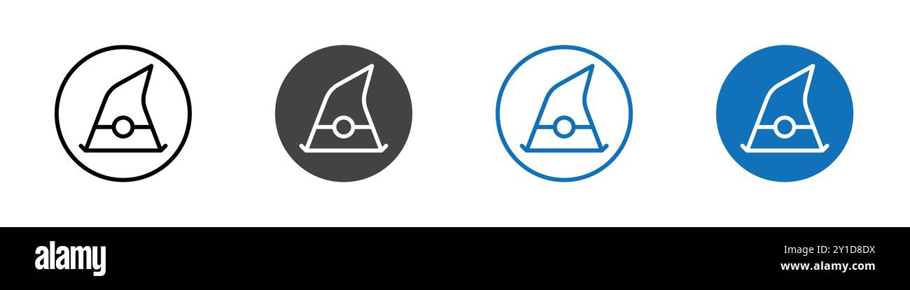 Wizard icon Logo sign in thin line outline set and group collection ...