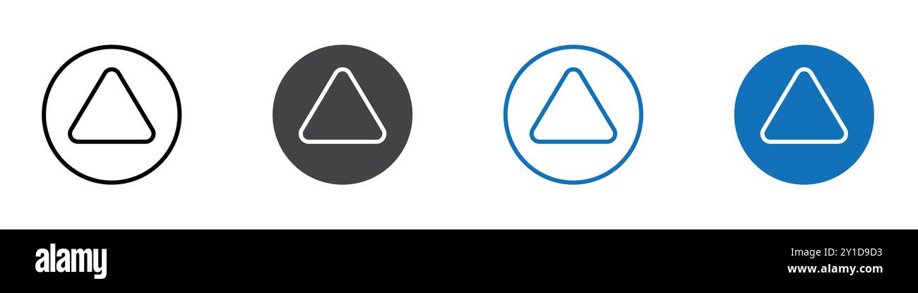 Triangle icon Logo sign in thin line outline set and group collection ...