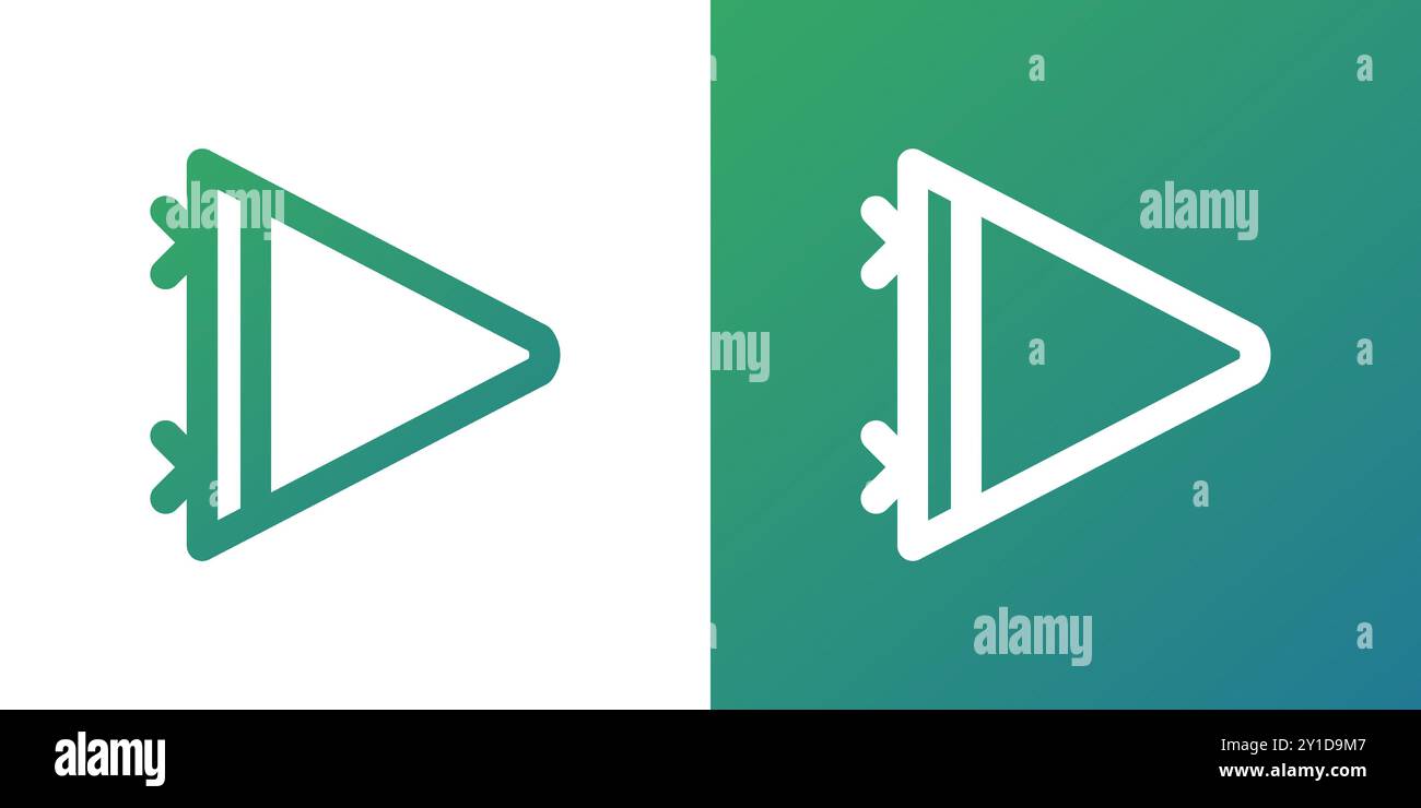 Minimal gradient pennant flag icon. Back to school. Vector illustration, flat design Stock ...