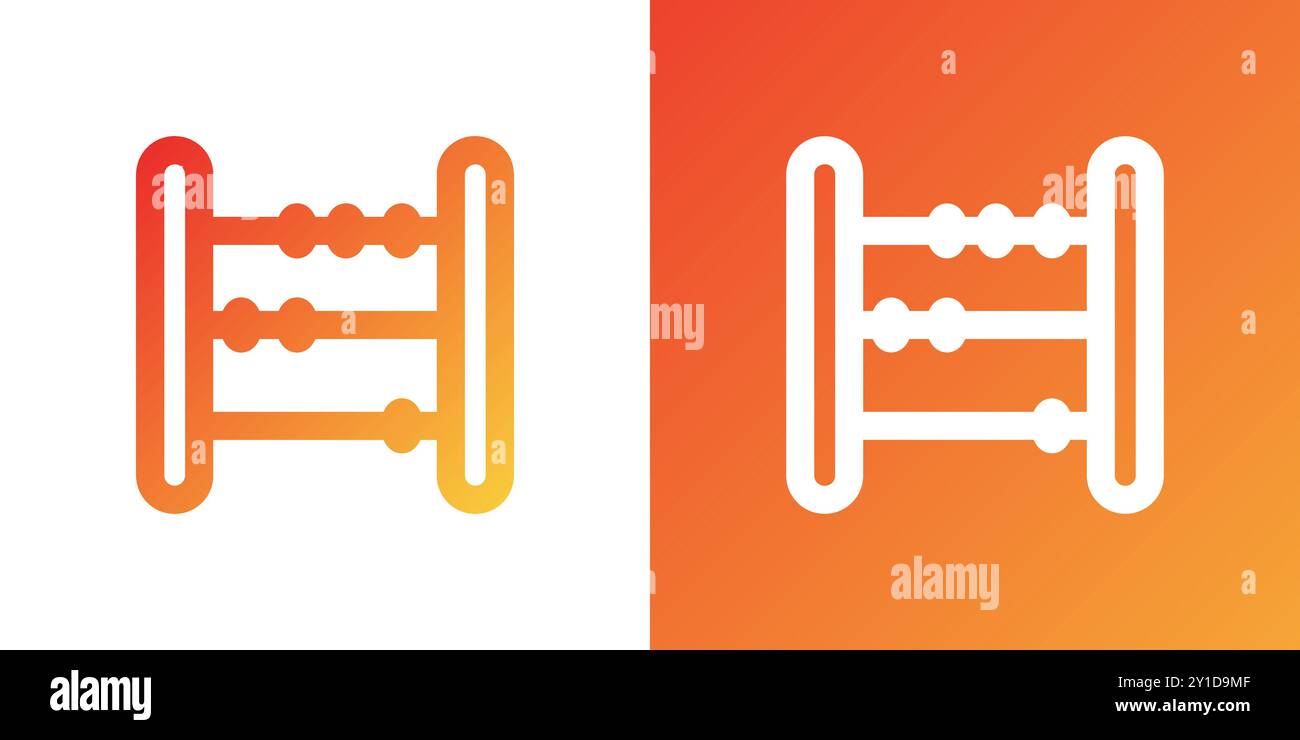Minimal gradient abacus icon. Back to school. Vector illustration, flat ...