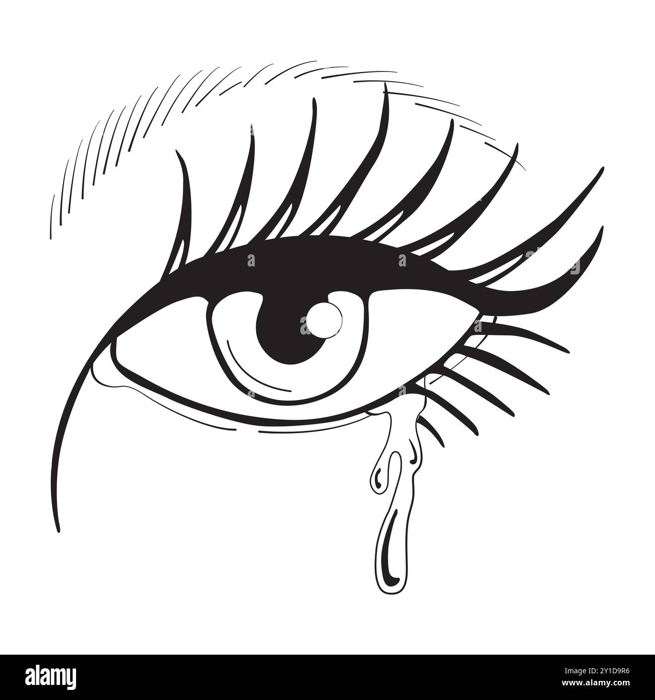 Eye tear symbol hi-res stock photography and images - Alamy