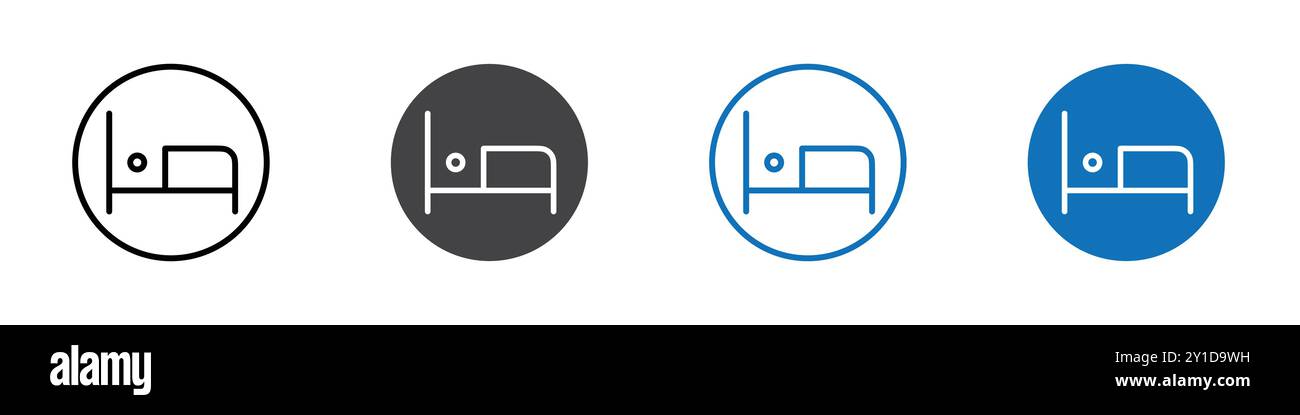 Sleep icon Logo sign in thin line outline set and group collection ...