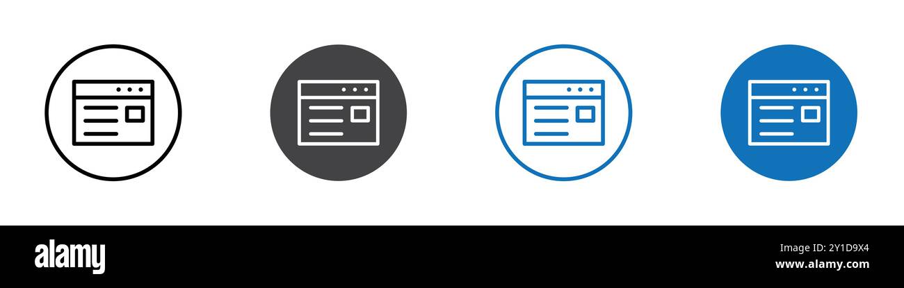 Web page icon Logo sign in thin line outline set and group collection ...