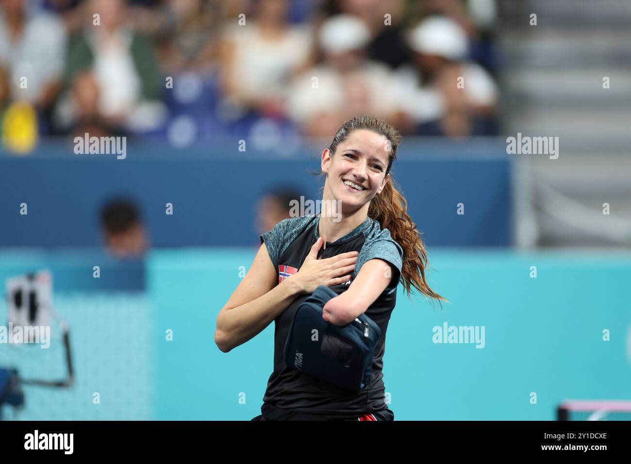 Norway's Aida Husic Dahlen celebrates her win against Germany's Juliane ...