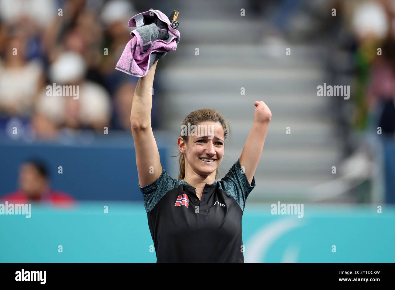 Norway's Aida Husic Dahlen celebrates her win against Germany's Juliane ...