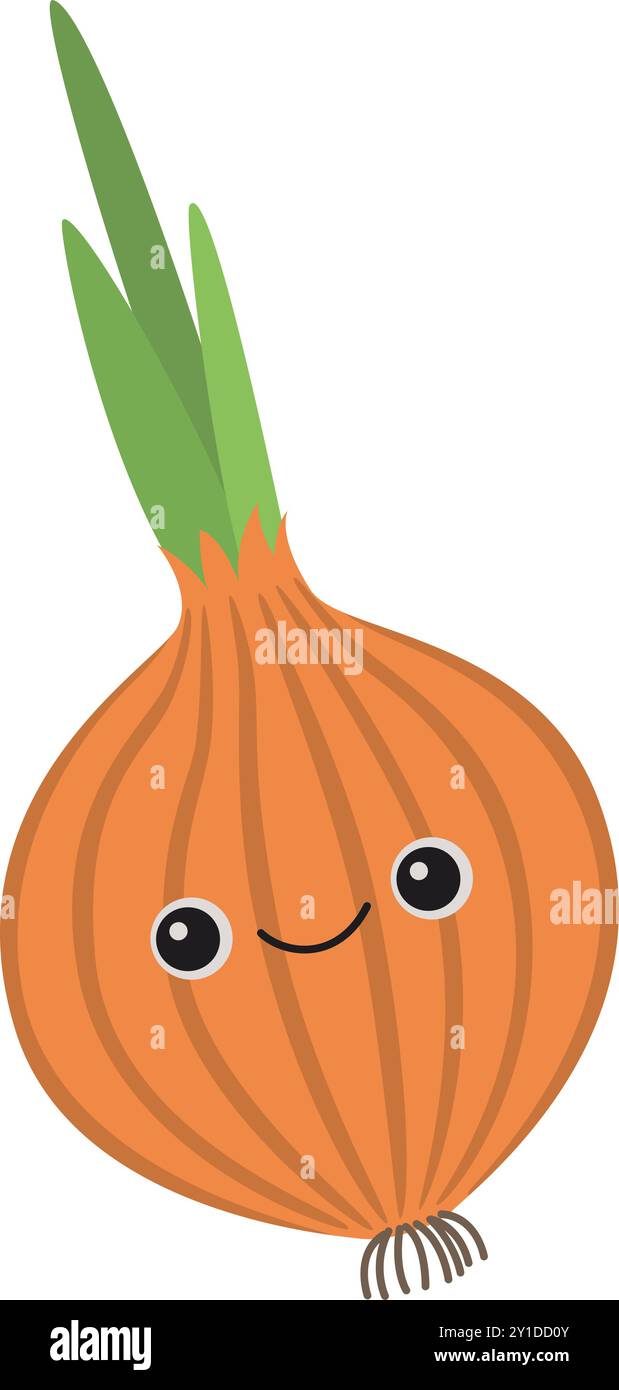 Cute onion with smiling face Stock Vector Image & Art - Alamy