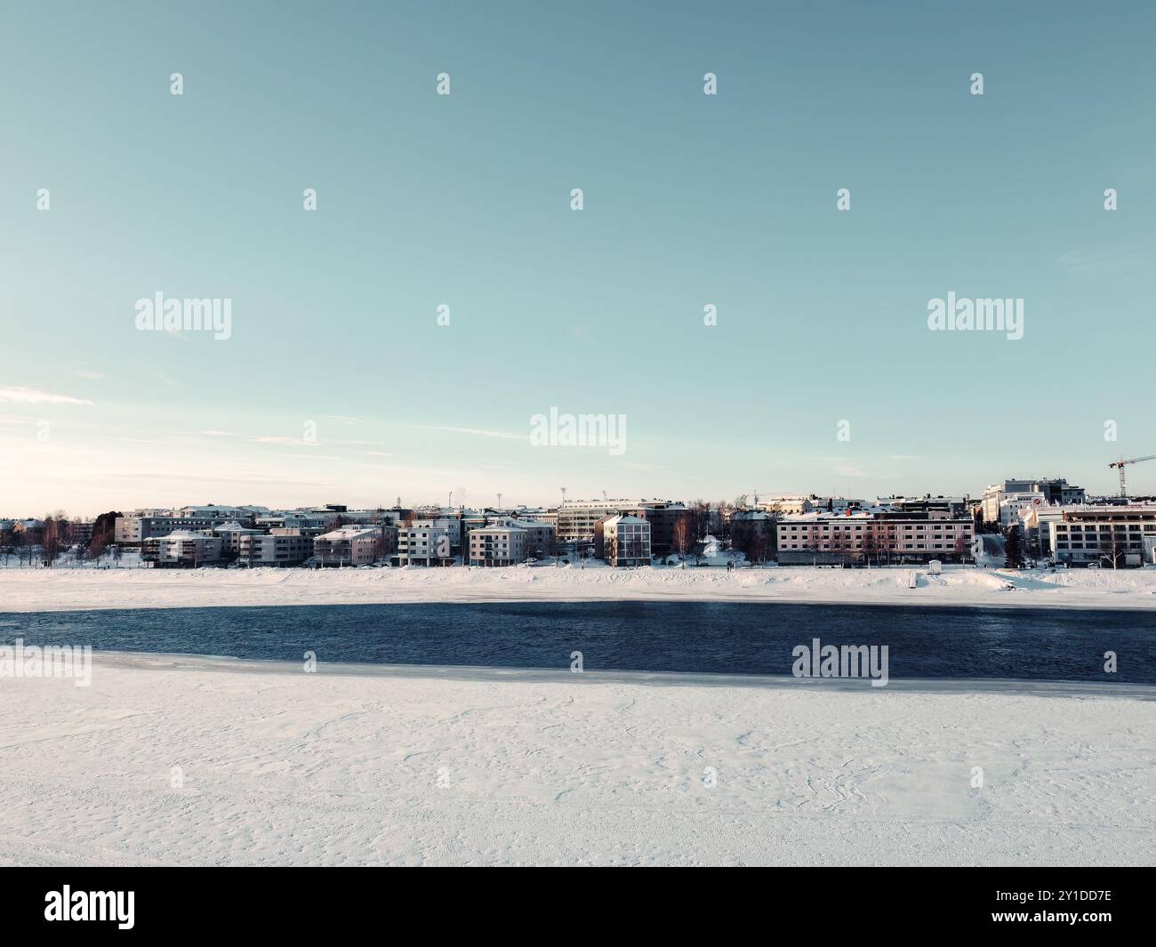 Aerial shot frozen river covered hi-res stock photography and images ...
