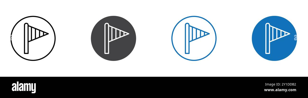 windsock icon Logo sign in thin line outline set and group collection ...