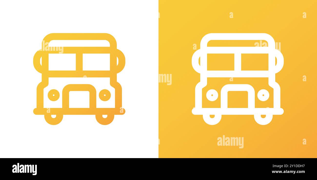 School bus vehicle icon vector hi-res stock photography and images - Alamy