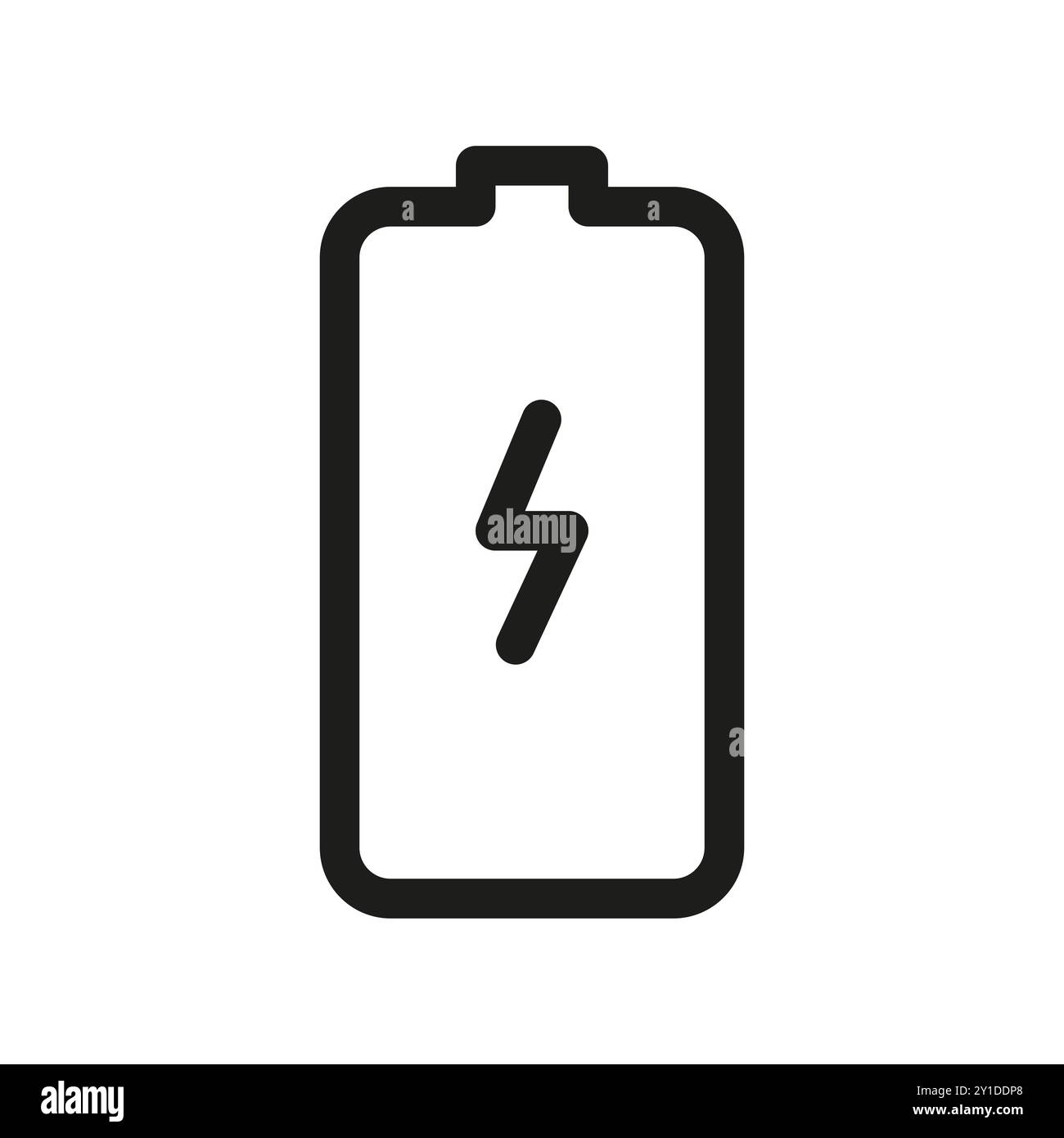 Battery charging icon. Power symbol illustration. Minimalist energy ...