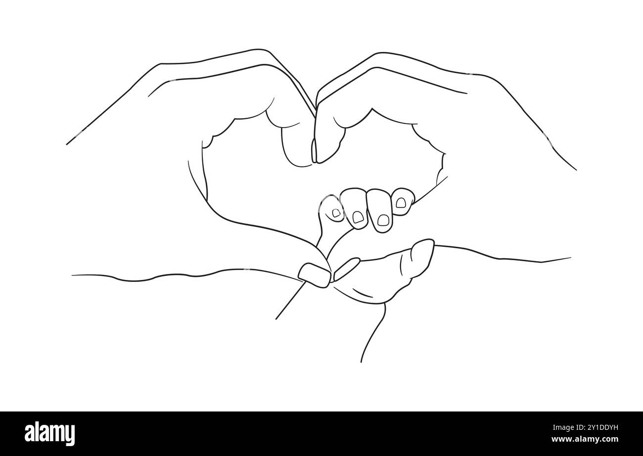 Hands creating a heart Cut Out Stock Images & Pictures - Alamy