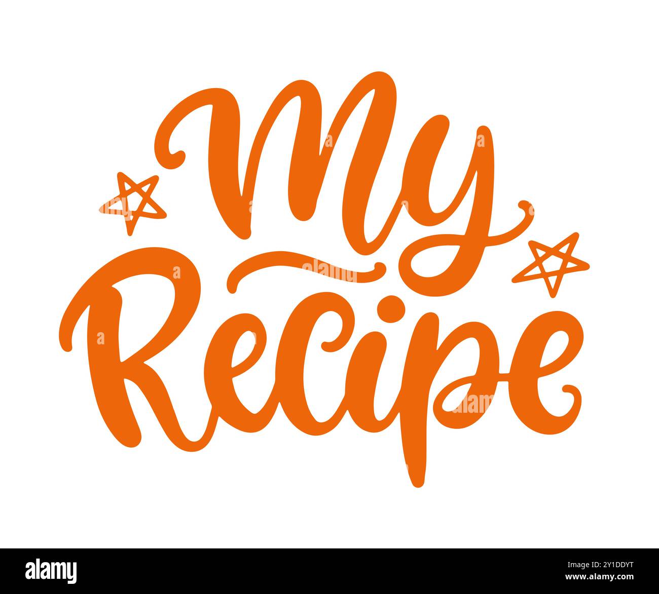 My Recipe Cooking logo hand written lettering Stock Vector Image & Art ...
