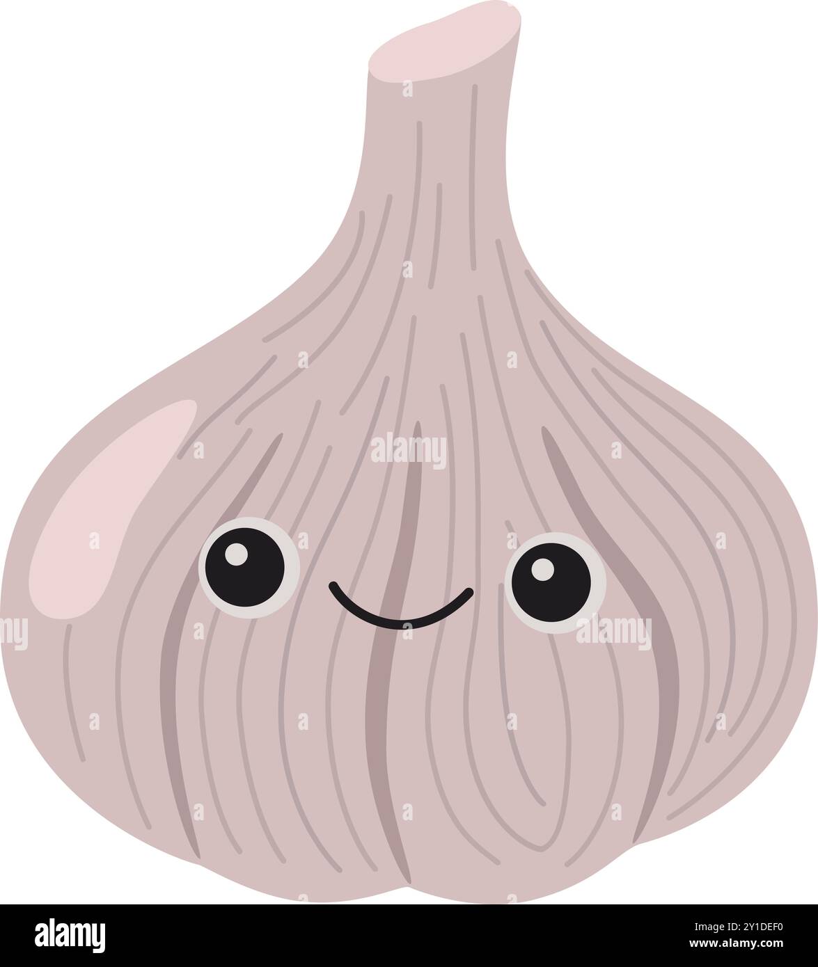 Cute garlic with smiling face Stock Vector Image & Art - Alamy