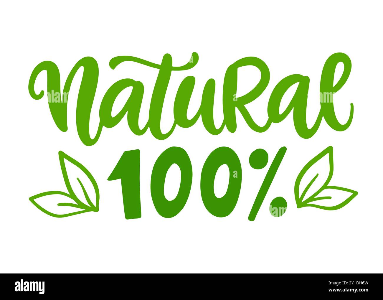 Natural Product Badge Organic Food Hand Lettering Stock Vector Image ...