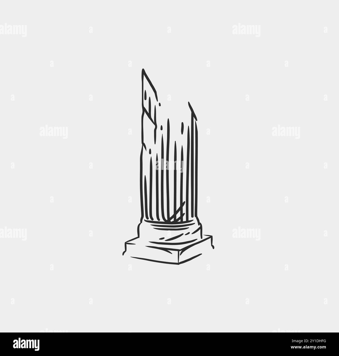 Hand drawn vector abstract outline,graphic,line art greek ancient ...