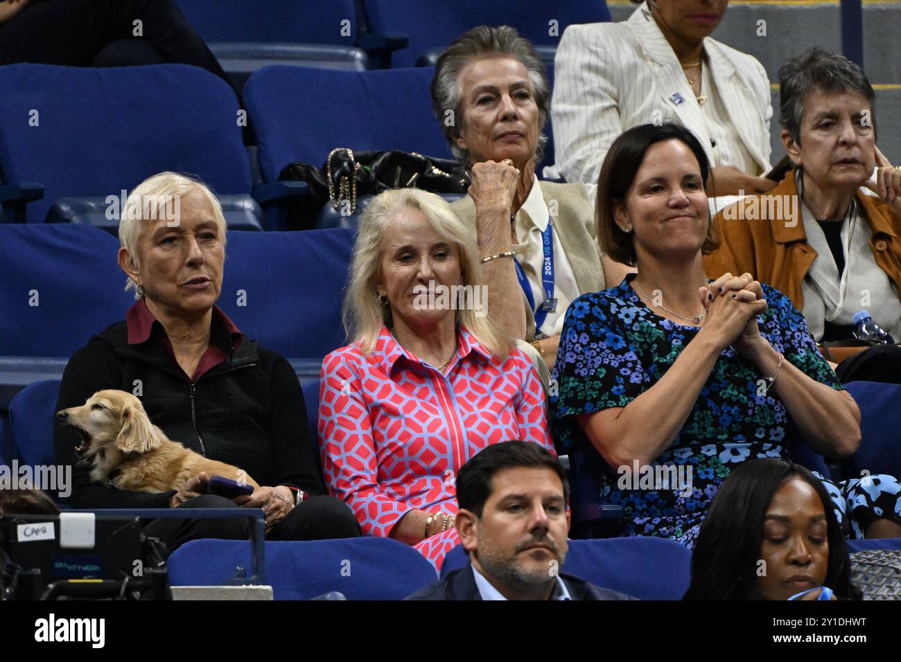 Flushing NY, USA. 05th Sep, 2024. **NO NY NEWSPAPERS** Martina Navratilova, Lindsay Davenport ...