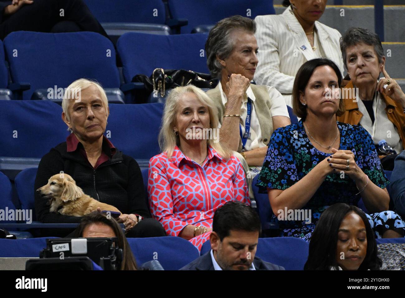 Flushing NY, USA. 05th Sep, 2024. **NO NY NEWSPAPERS** Martina Navratilova, Lindsay Davenport ...