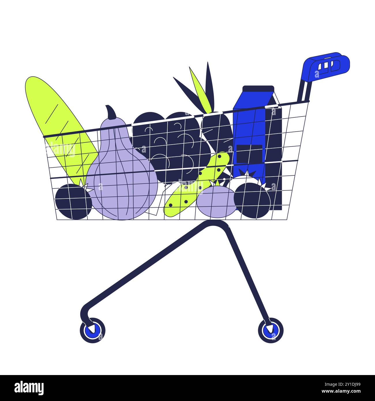 Hypermarket products food cartoon Stock Vector Images - Alamy