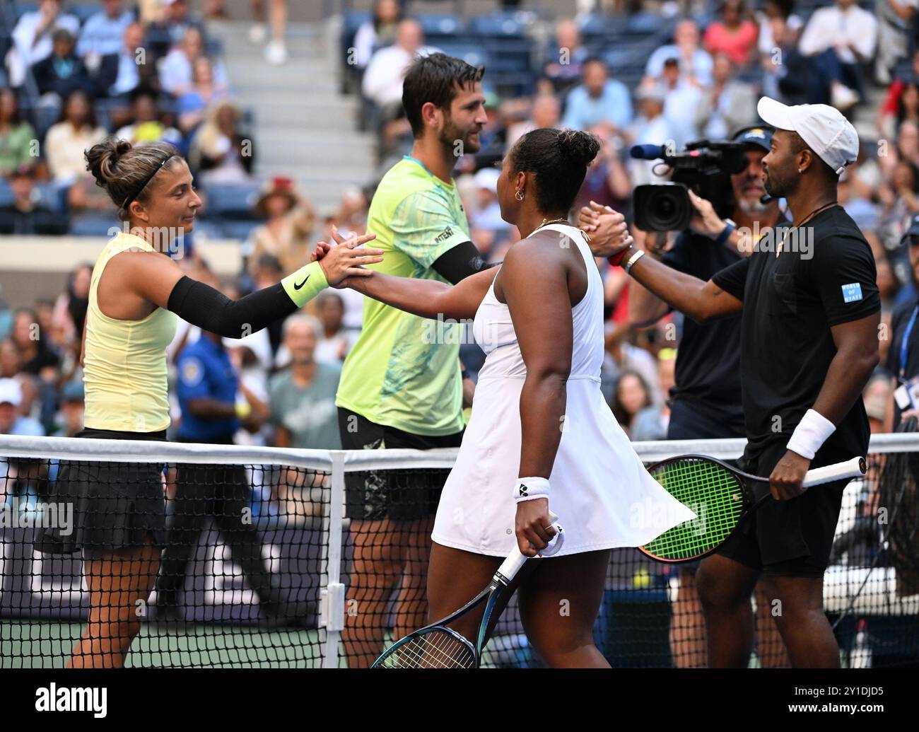 Flushing NY, USA. 05th Sep, 2024. **NO NY NEWSPAPERS** Taylor Townsand, Donald Young Vs Sara ...