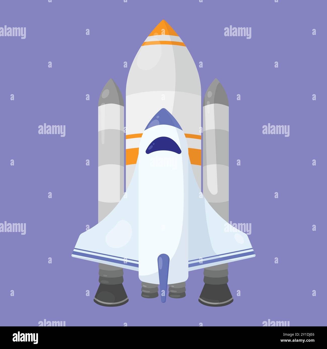 Spaceship Shuttle vector icon. spaceship icon. space rocket shuttle ...