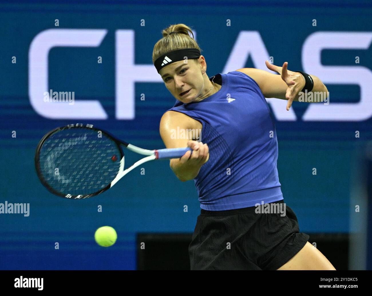 Flushing NY, USA. 05th Sep, 2024. **NO NY NEWSPAPERS** Jessica Pegula Vs Karolina Muchova during ...