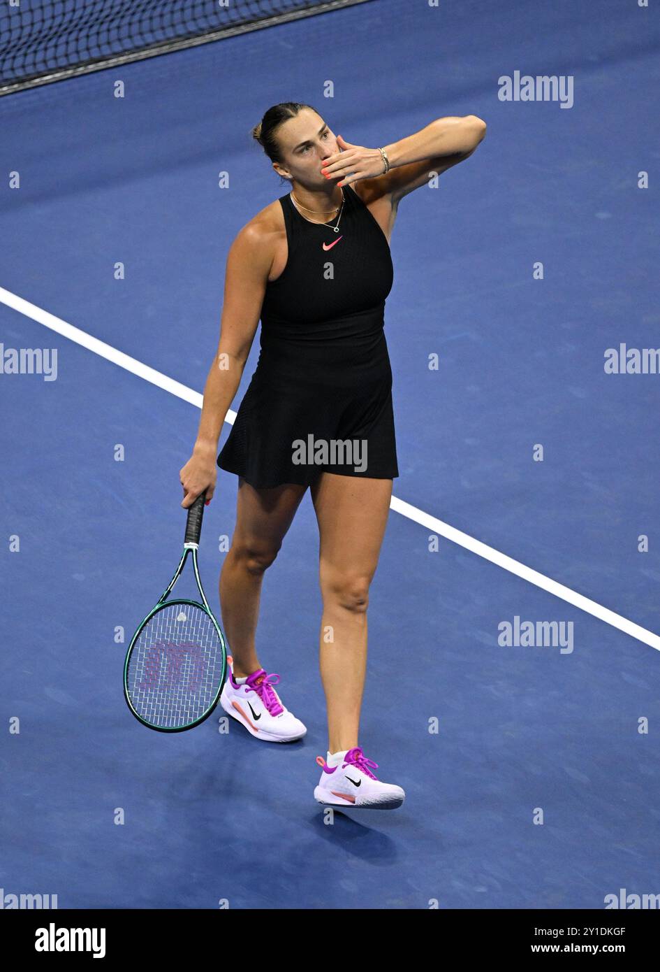 Flushing NY, USA. 05th Sep, 2024. **NO NY NEWSPAPERS** Aryna Sabalenka Vs Emma Navarro during ...