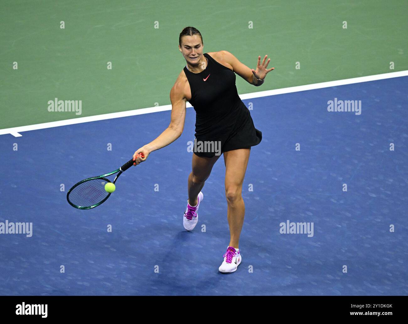 Flushing NY, USA. 05th Sep, 2024. **NO NY NEWSPAPERS** Aryna Sabalenka Vs Emma Navarro during ...