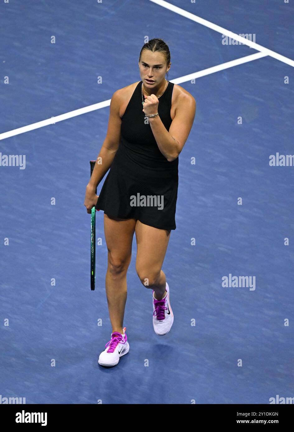 Flushing NY, USA. 05th Sep, 2024. **NO NY NEWSPAPERS** Aryna Sabalenka Vs Emma Navarro during ...