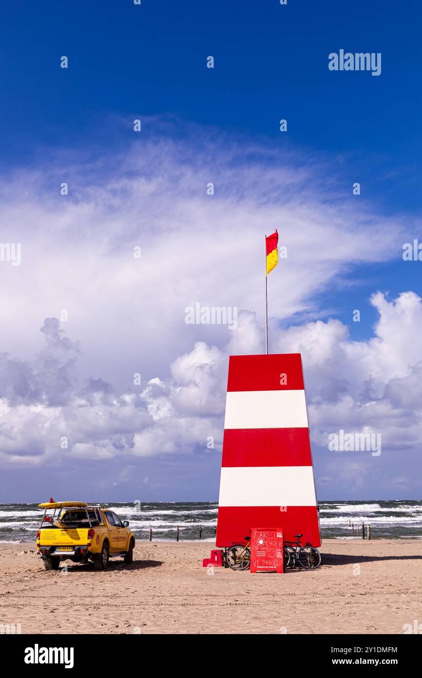 Coastguard post on Rømø, Denmark Stock Photo - Alamy