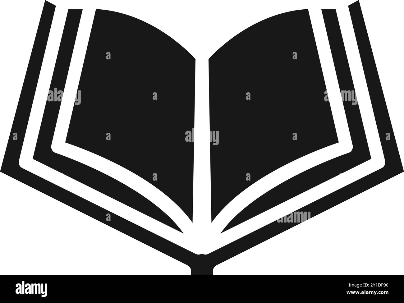 Glyph or solid open book, school equipment, back to school concept. Editable file Stock Vector ...