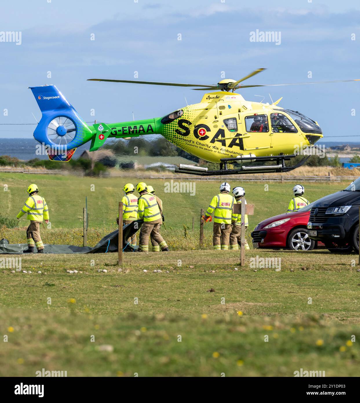 1 September 2024. B9040 Road near Lossiemouth,Moray,Scotland. This is ...