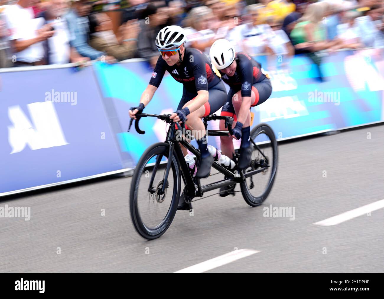 Great Britain's Lora Fachie and pilot Corrine Hall during the Women's B ...