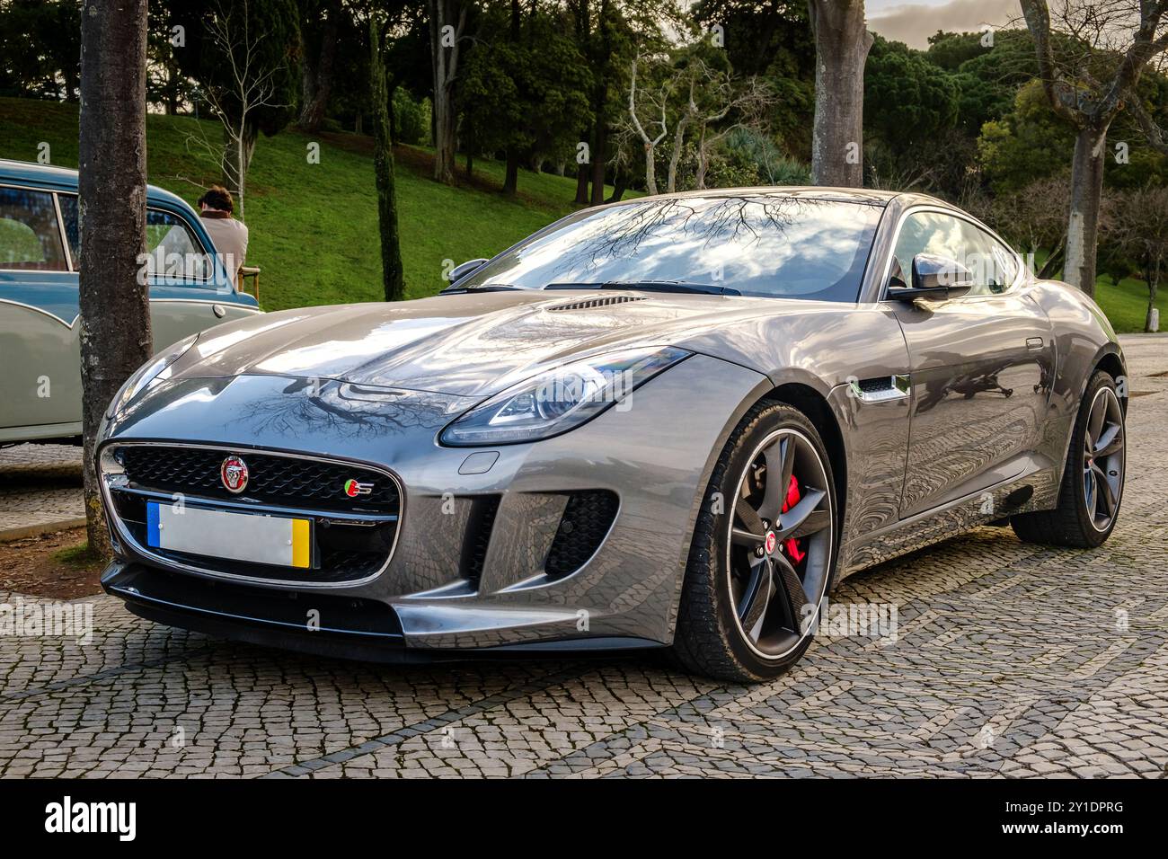 Lisbon, Portugal - Jan 20, 2024: Elegant Jaguar F-type coupe car parked ...