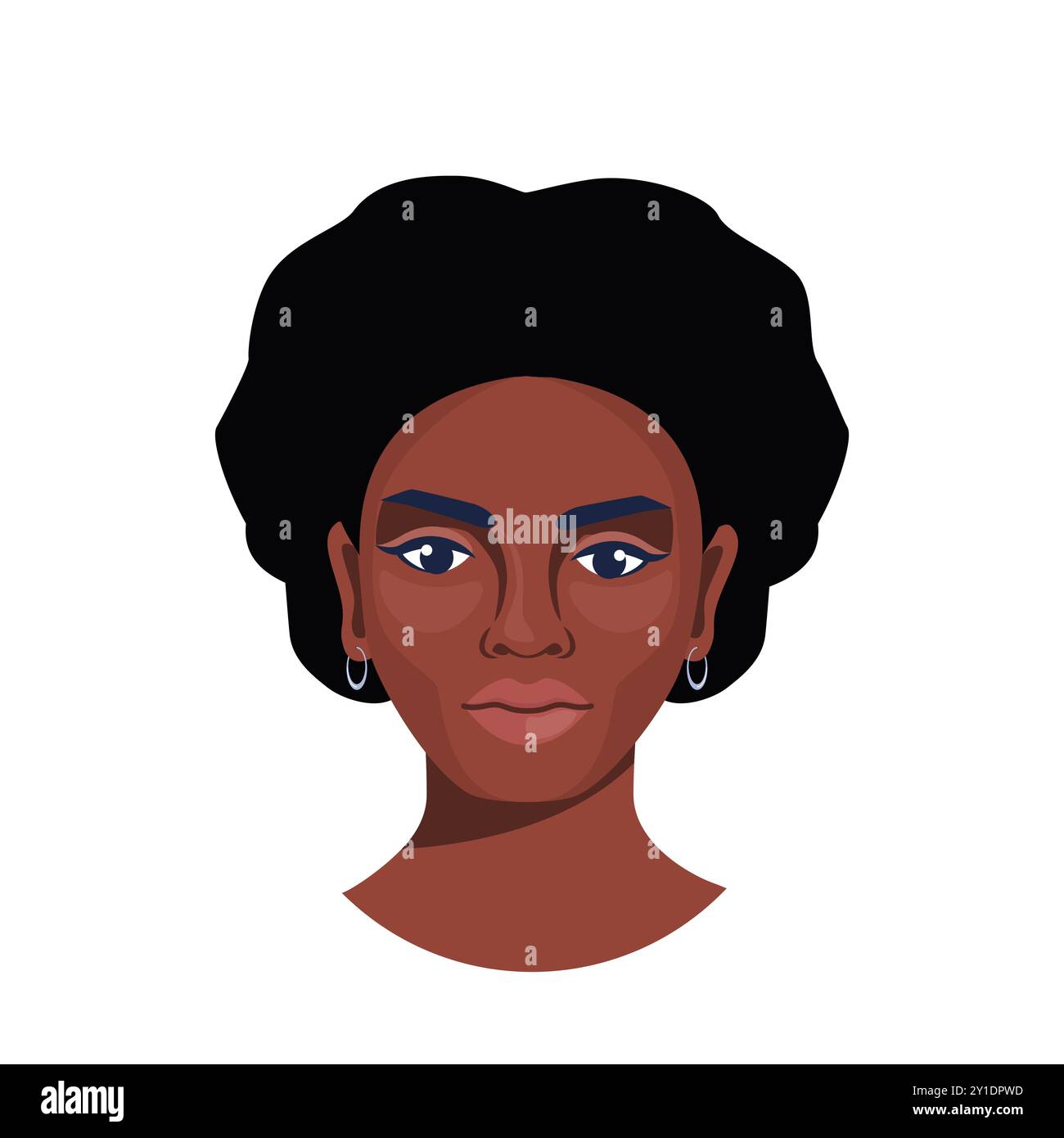 Portrait of african american woman. Vector illustration Stock Vector ...