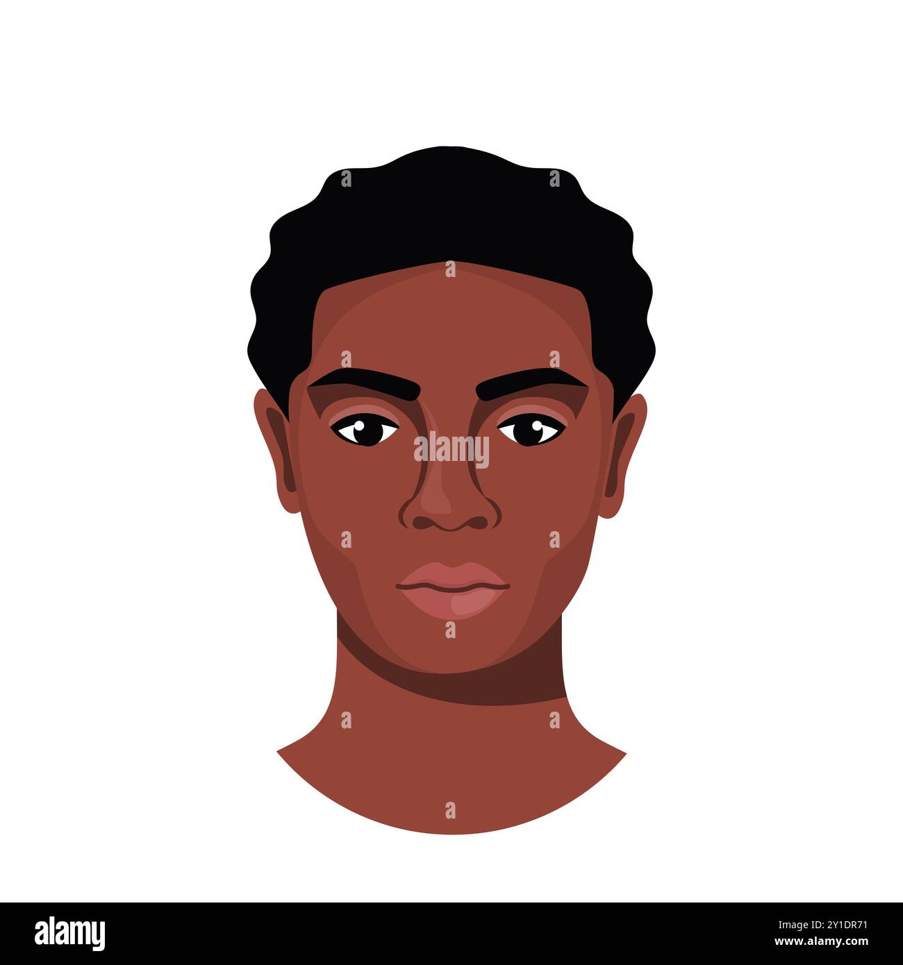 Portrait of african american man. Vector illustration Stock Vector ...