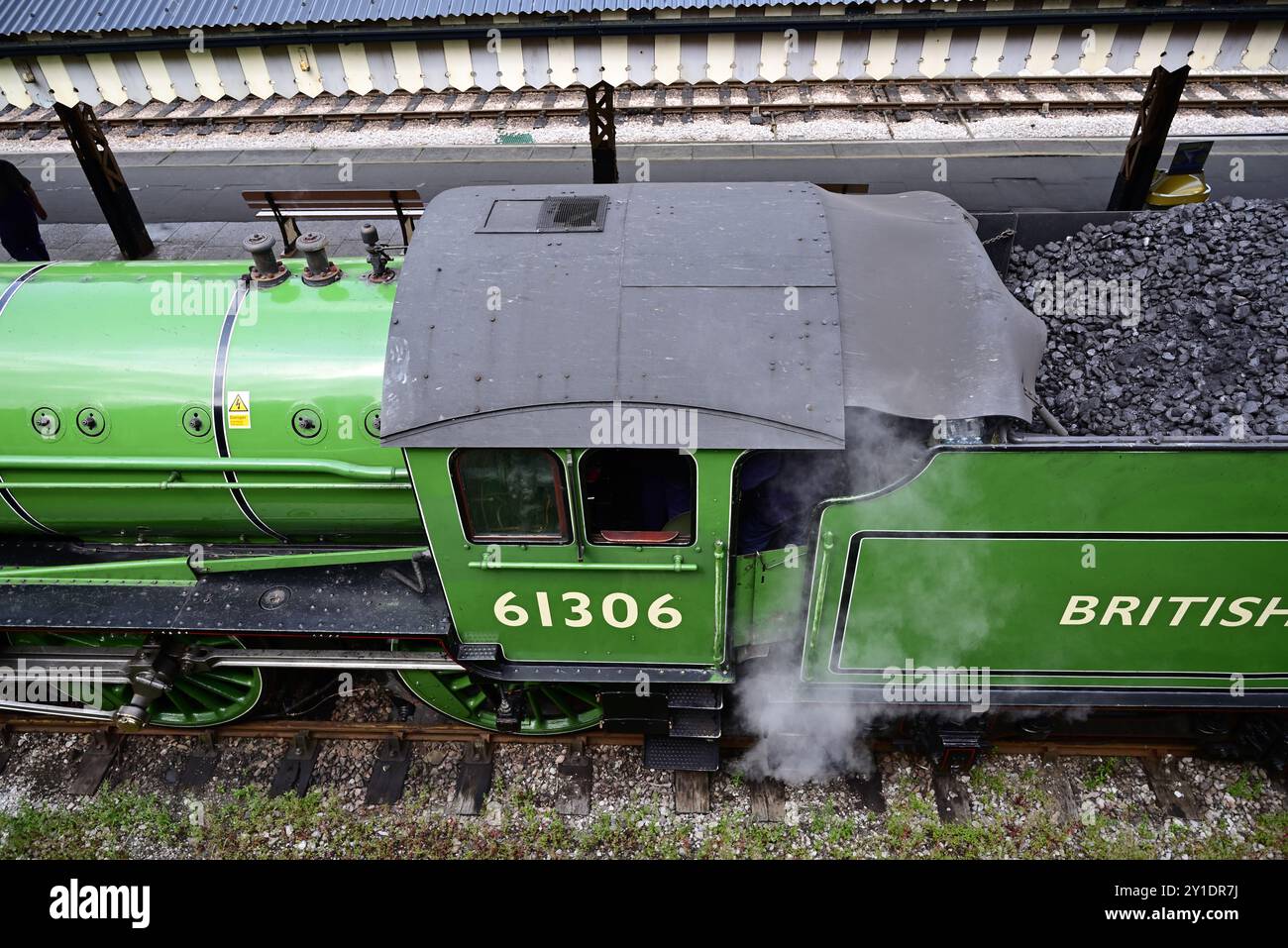 LNER Thompson Class B1 No 61306 Mayflower at Kingswear station after ...