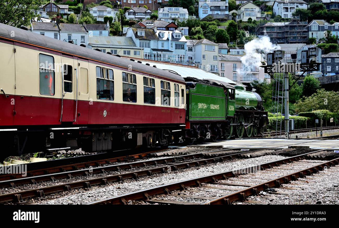 LNER Thompson Class B1 No 61306 Mayflower is backing its train into a ...