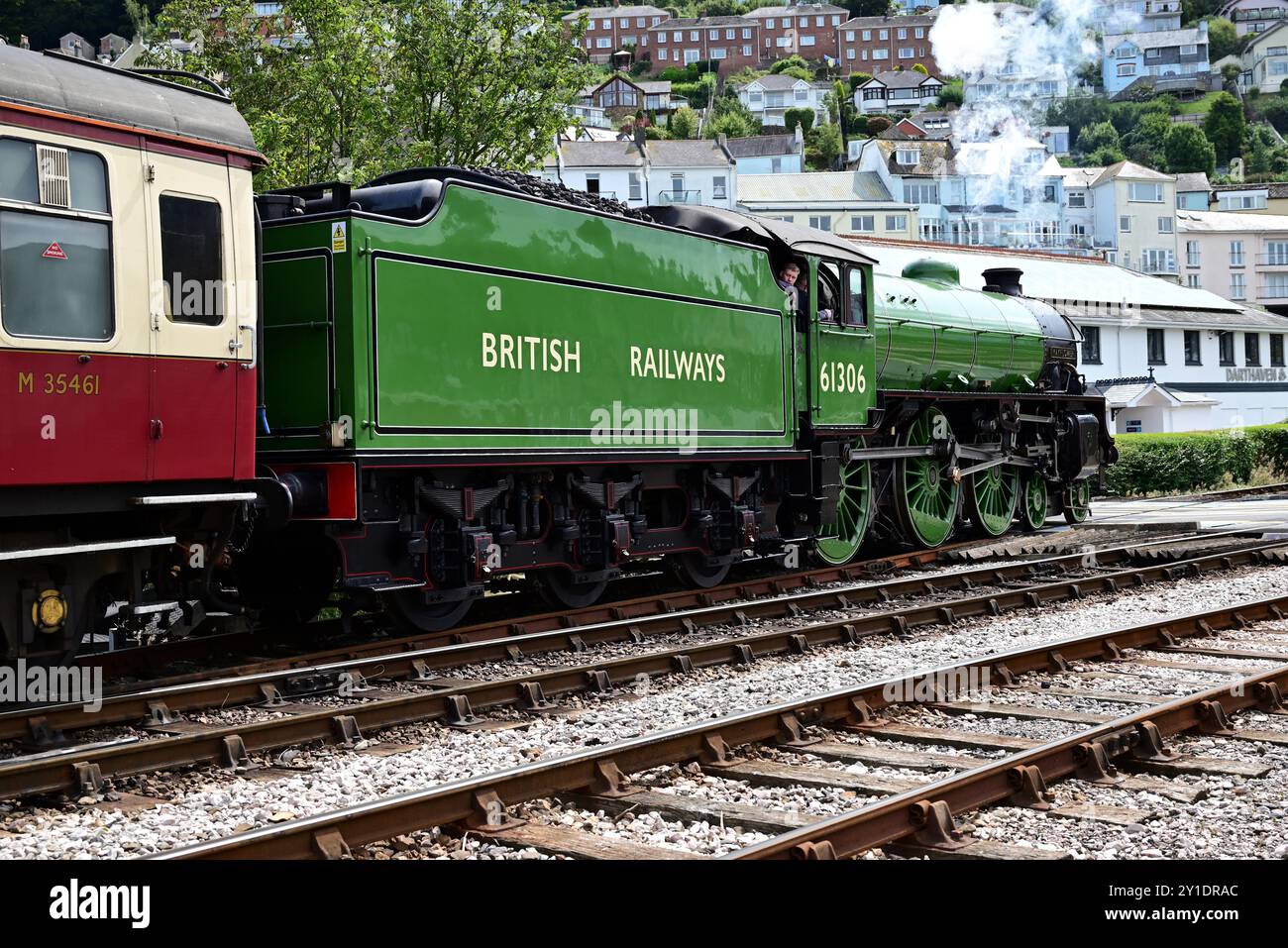 LNER Thompson Class B1 No 61306 Mayflower is backing its train into a ...