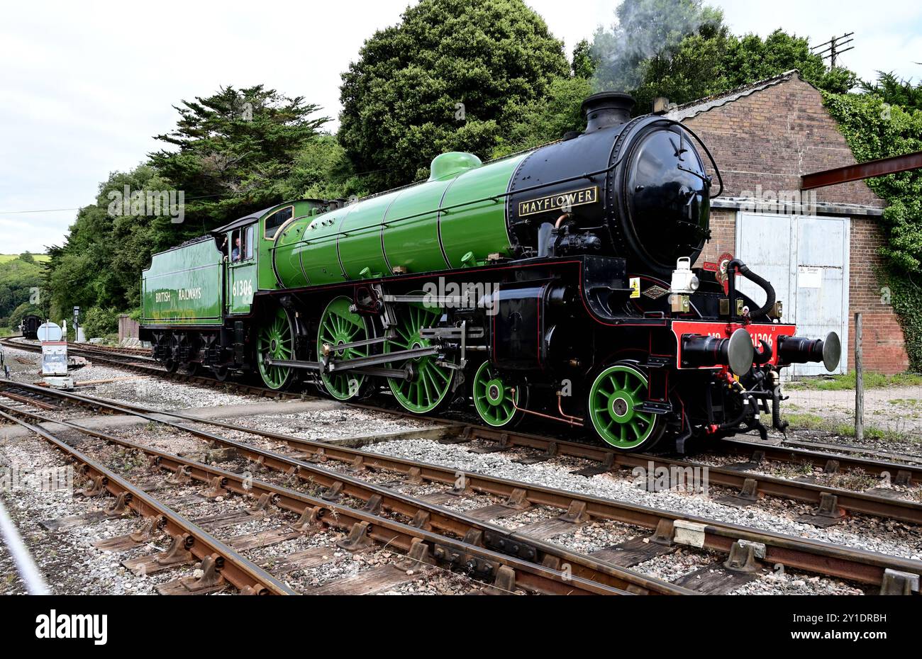LNER Thompson Class B1 No 61306 Mayflower leaves Kingswear for Churston ...
