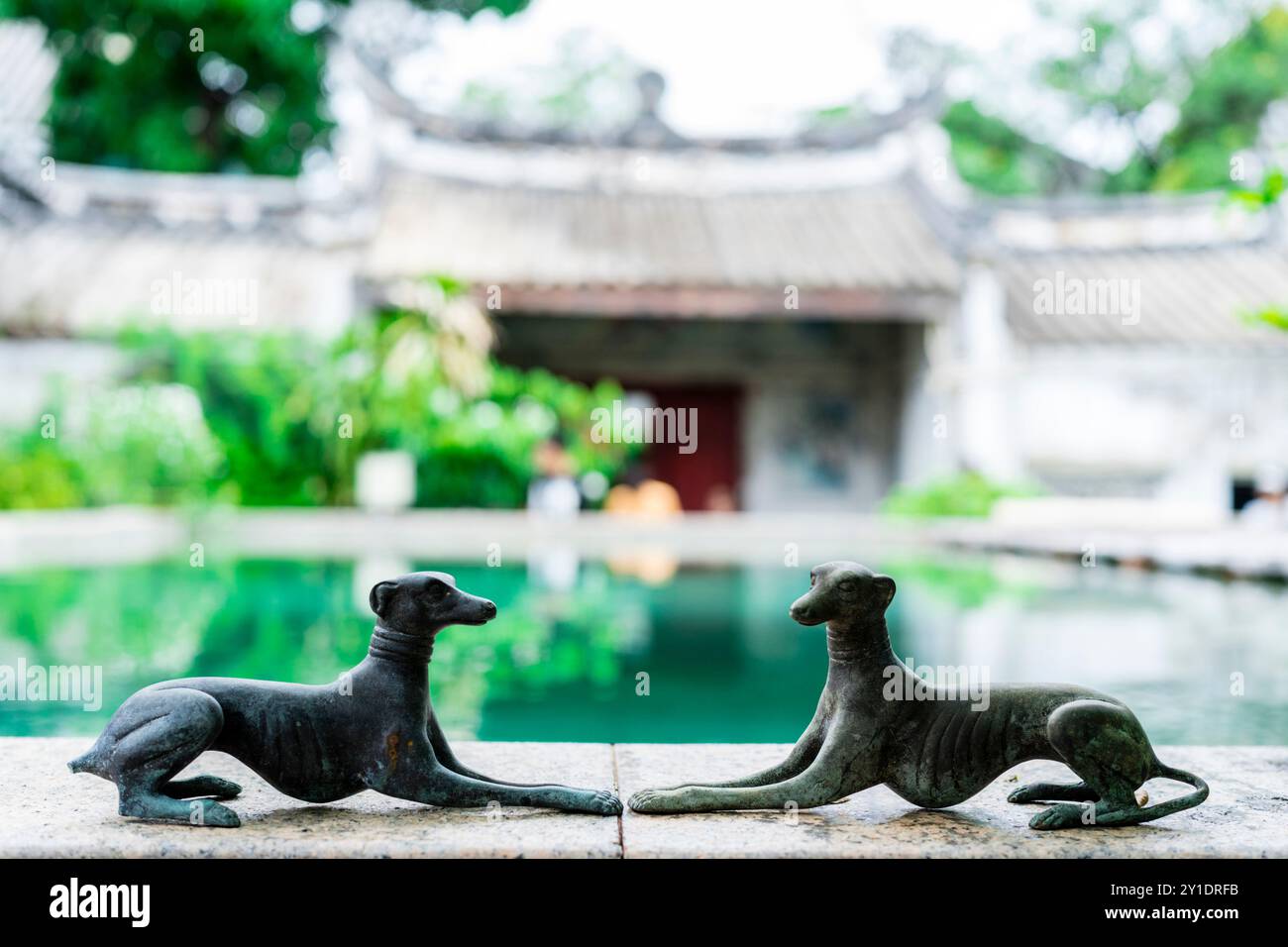 Dog sculptures as decorative elements in Sou Heng Tai Traditional ...