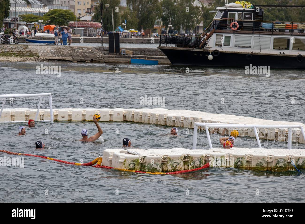 Ohrid North Macedonia, august 29 2024, tourists visiting the historic ...