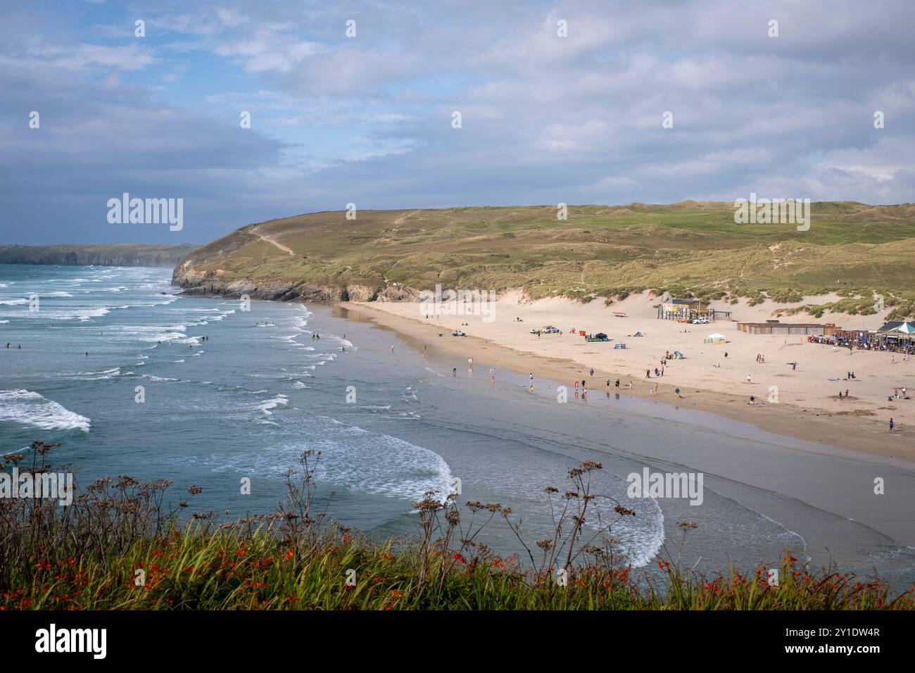 Perranporth, Cornwall, England, UK Stock Photo - Alamy