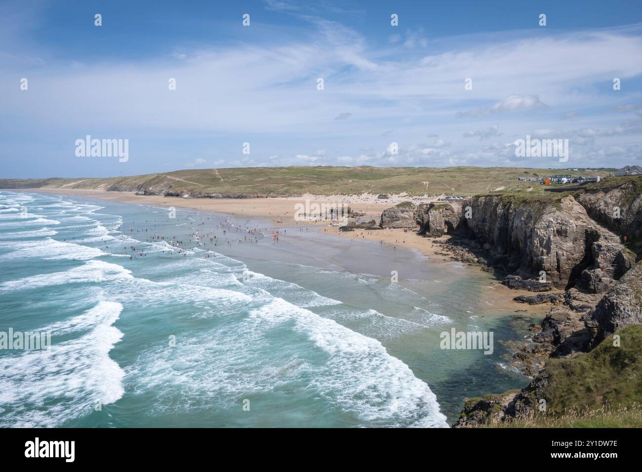 Perranporth, Cornwall, England, UK Stock Photo - Alamy