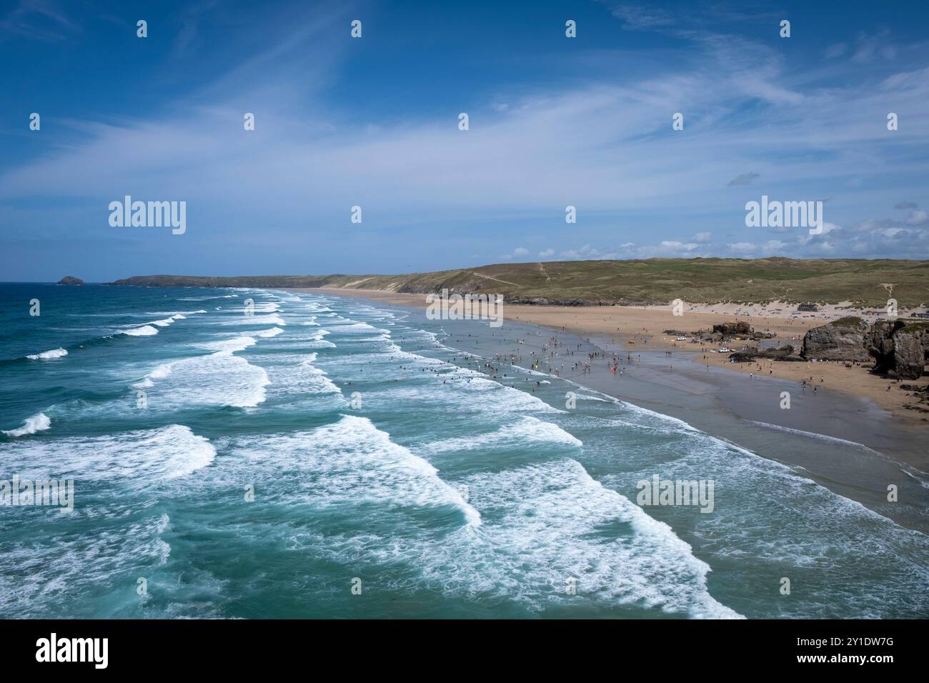 Perranporth, Cornwall, England, UK Stock Photo - Alamy