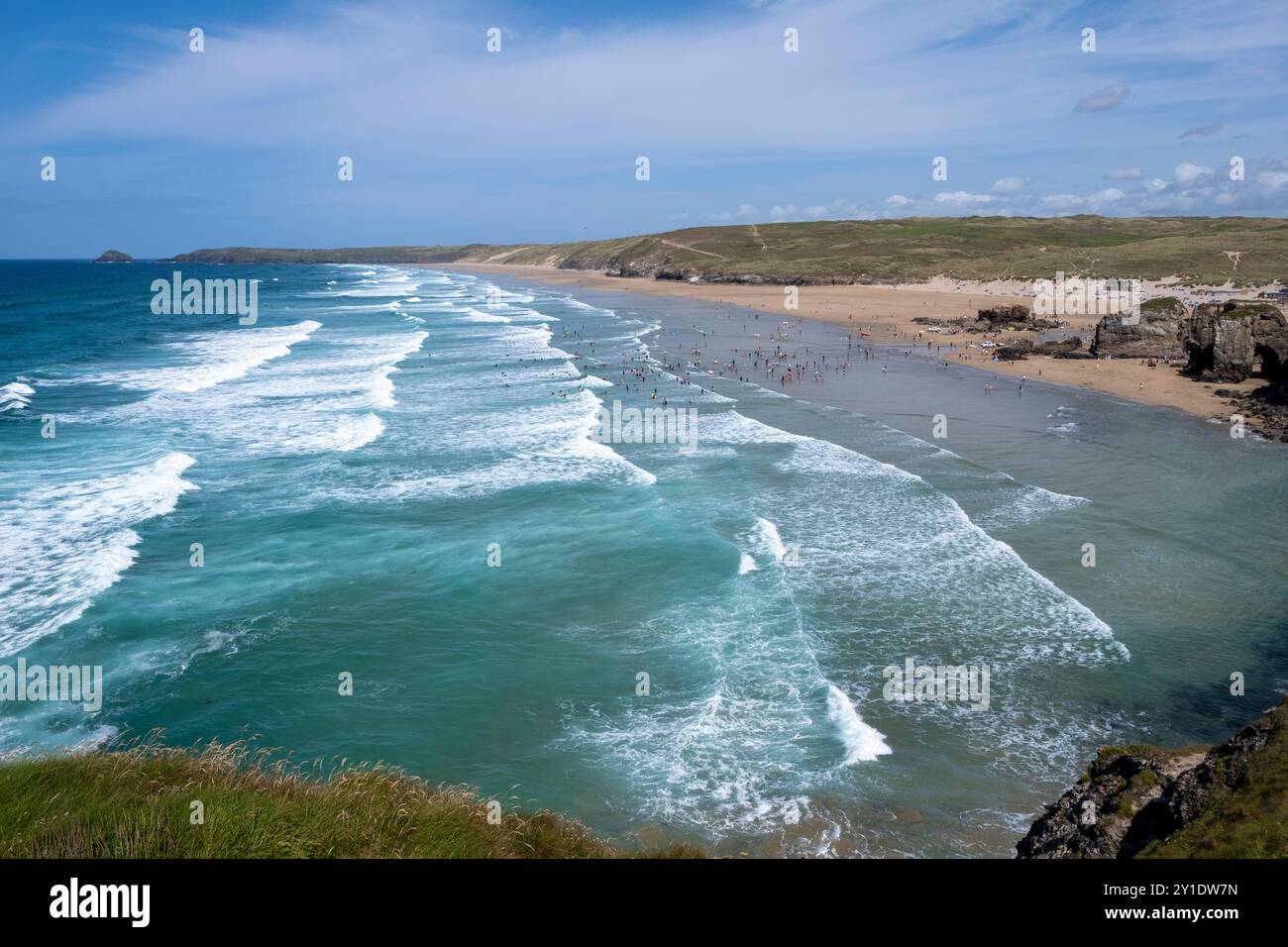 Perranporth, Cornwall, England, UK Stock Photo - Alamy