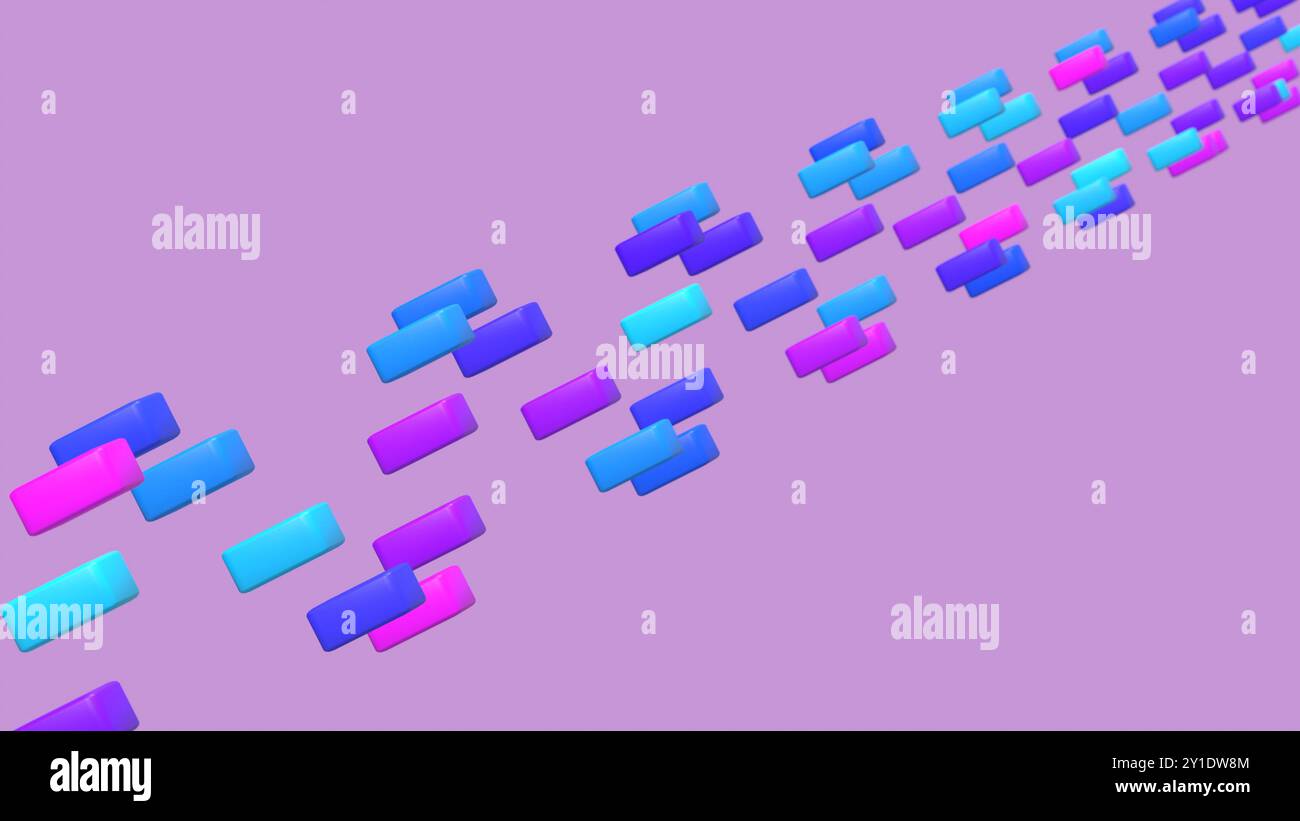 blocks arranged in a wave pattern going into the distance Stock Photo ...
