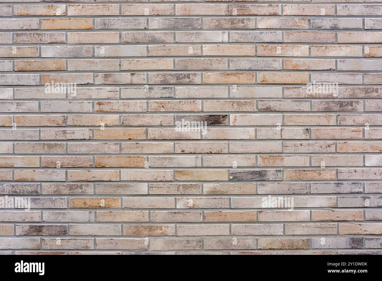 Background from a wall made of light brown clinker bricks Stock Photo ...