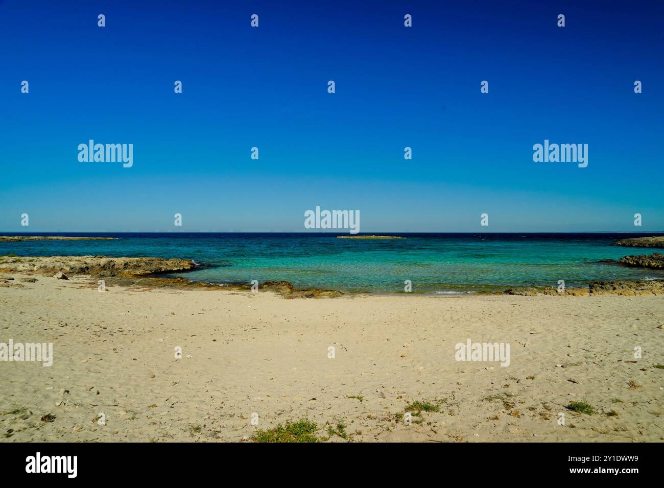 Frascone beach and Sant'Isidoro watchtower,Nardò,Puglia,Italy Stock ...