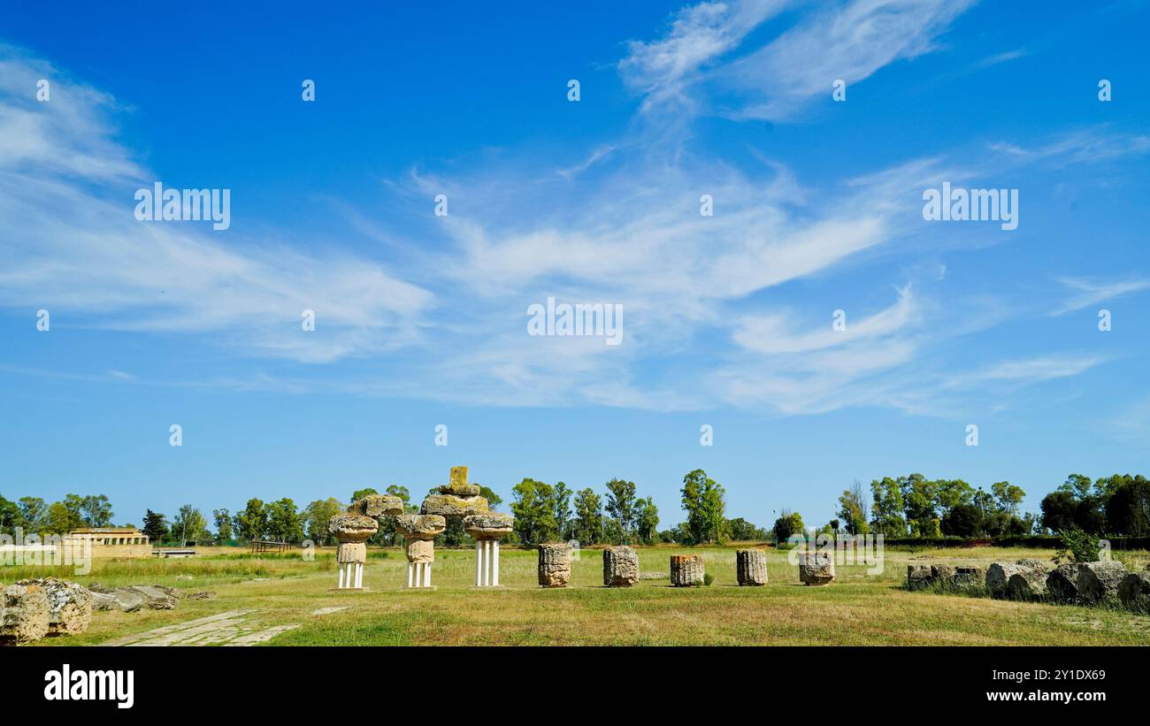 Archaeological excavations of Metaponto, Potenza, Basilicata, Italy ...